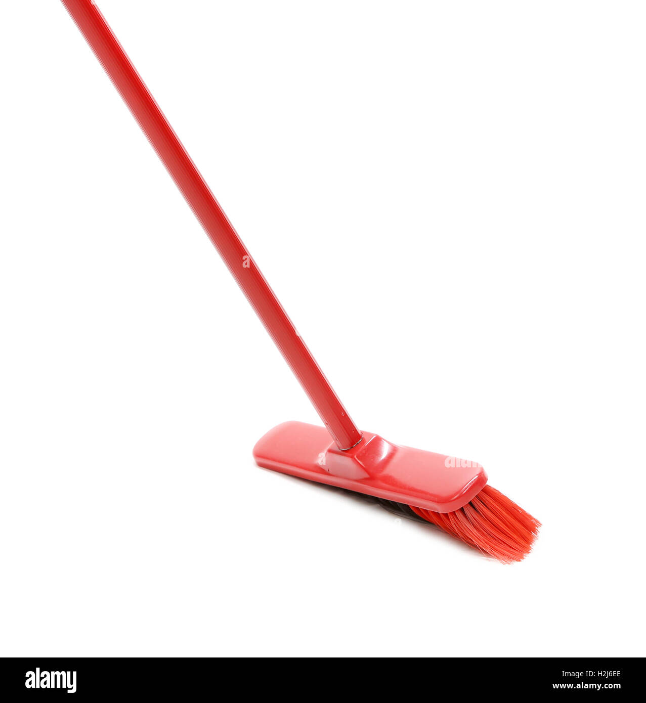 Red broom for cleaning Stock Photo - Alamy