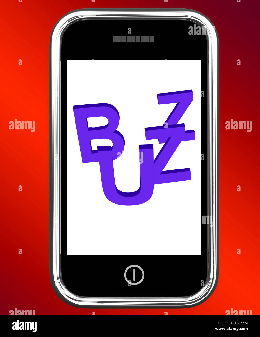 Buzz On Phone Showing Awareness Exposure And Publicity Stock Photo - Alamy