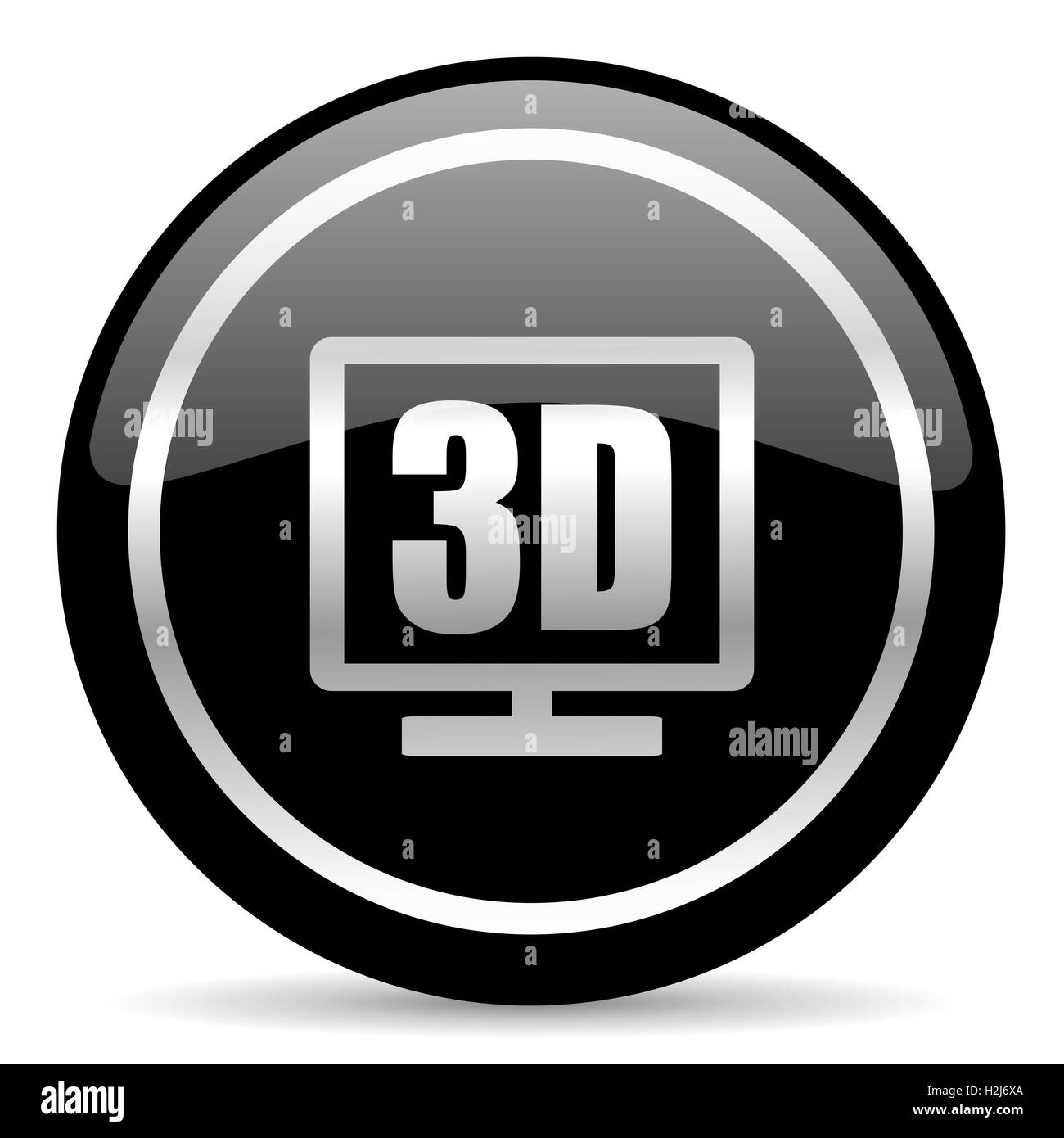 3d display icon Black and White Stock Photos & Images - Alamy