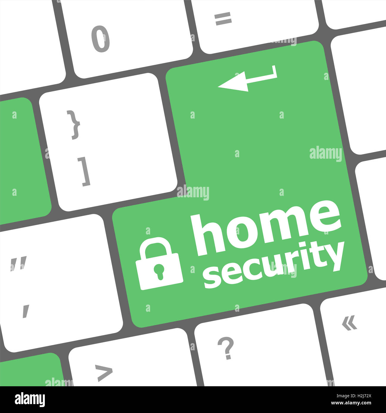 Safety concept: computer keyboard with Home security icon on enter button background Stock Photo ...