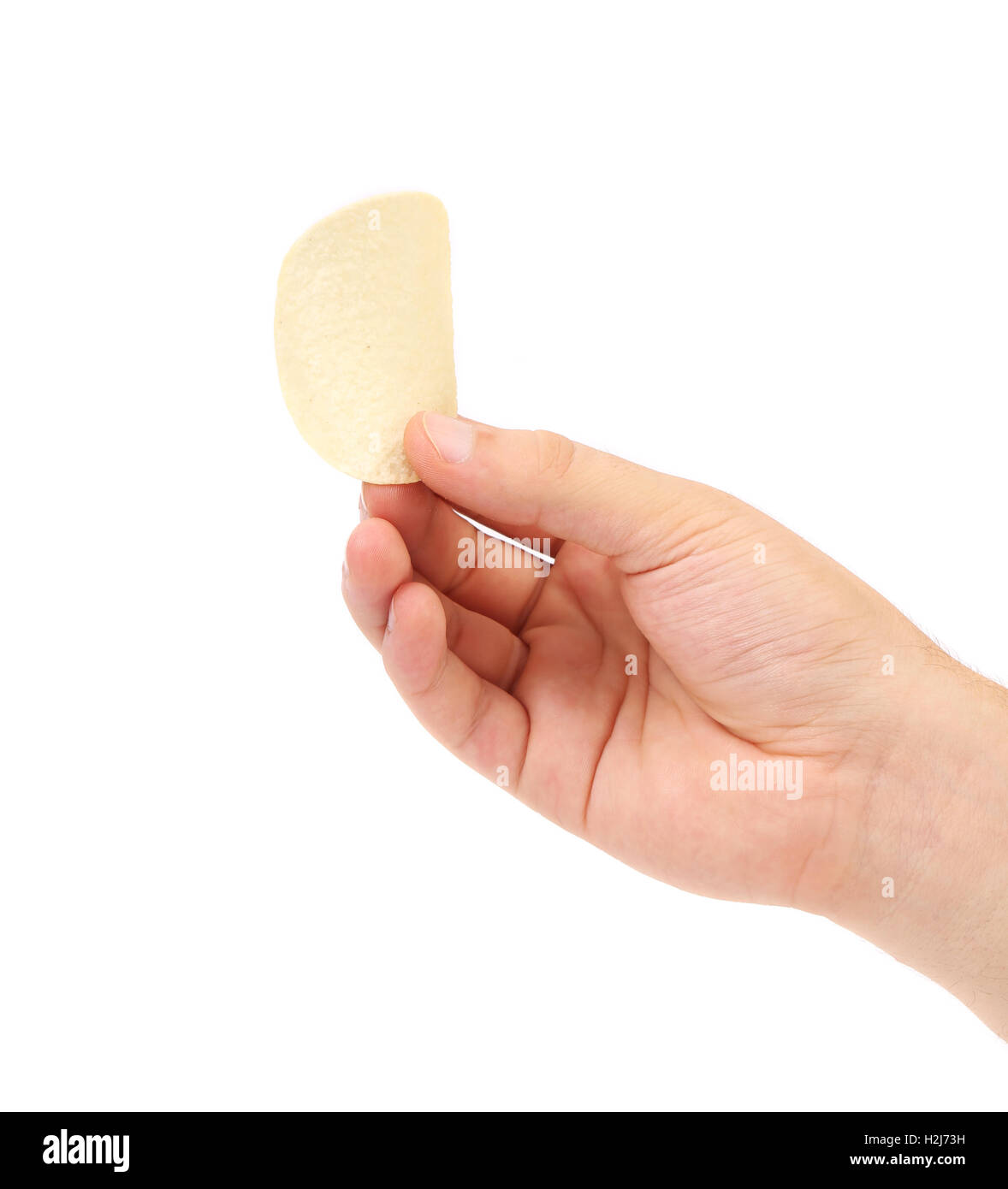 Hand holds potato chips Stock Photo - Alamy