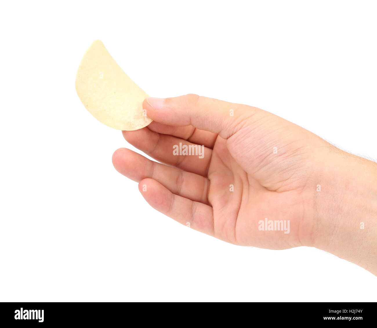 Hand holds potato chips Stock Photo - Alamy