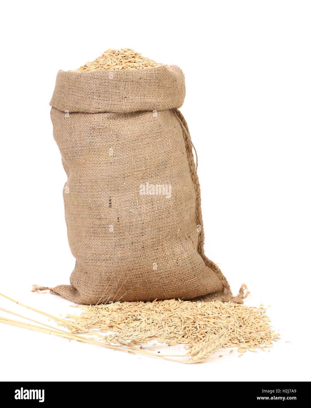 Sack with wheat Stock Photo - Alamy