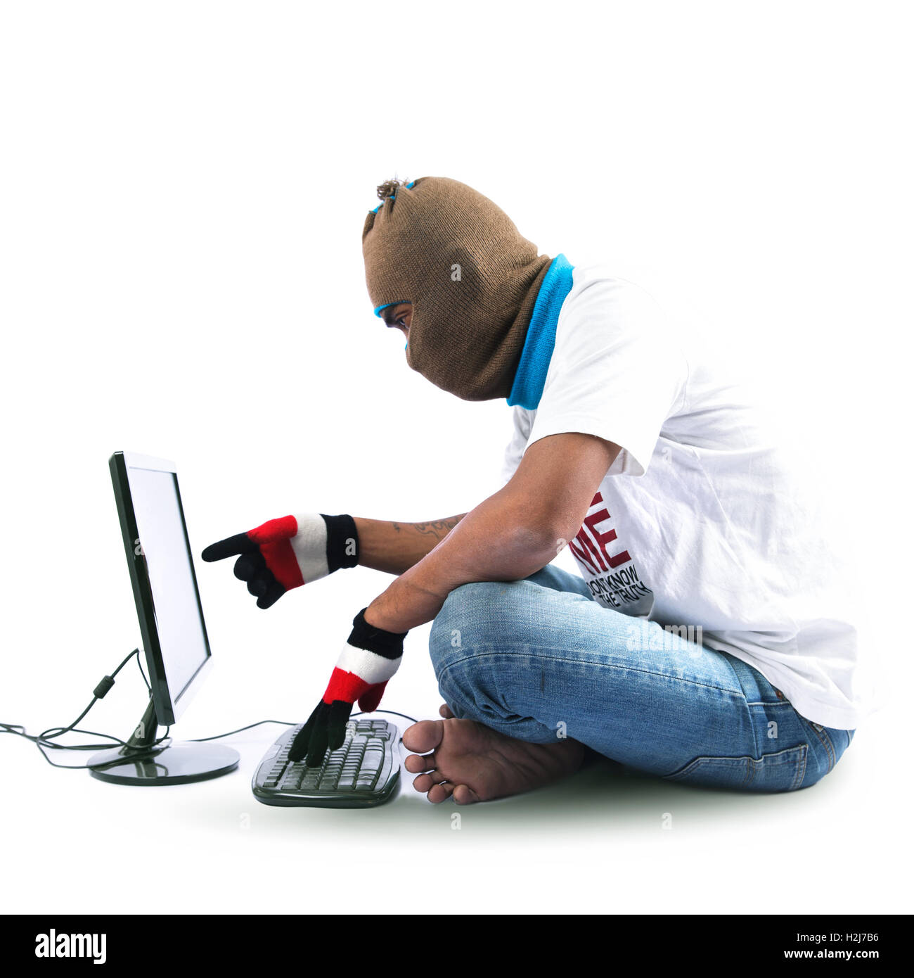 Hacker man Cut Out Stock Images & Pictures - Alamy