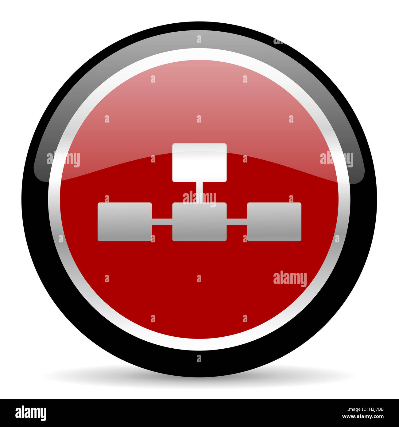Database icon red circle hi-res stock photography and images - Alamy