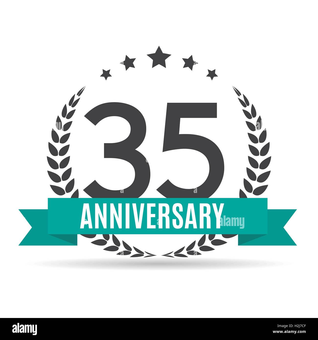 Template 35 Years Anniversary Vector Illustration Stock Vector Image ...
