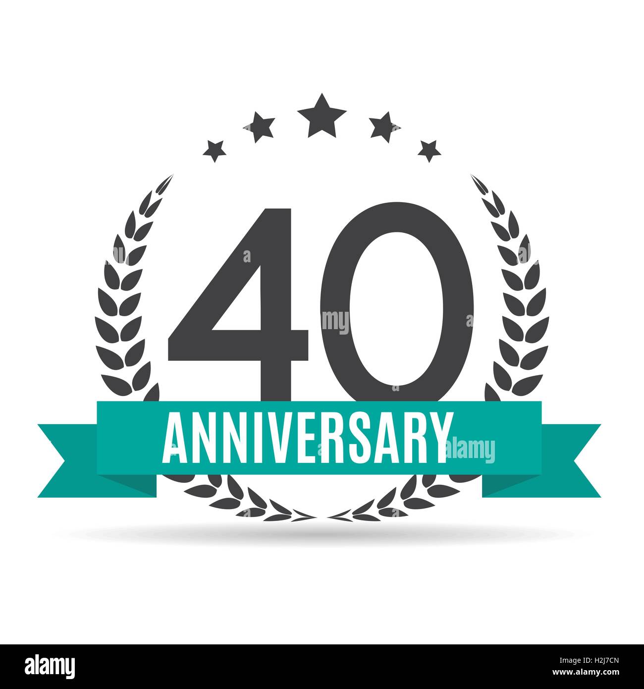 Template 40 Years Anniversary Vector Illustration Stock Vector Image ...