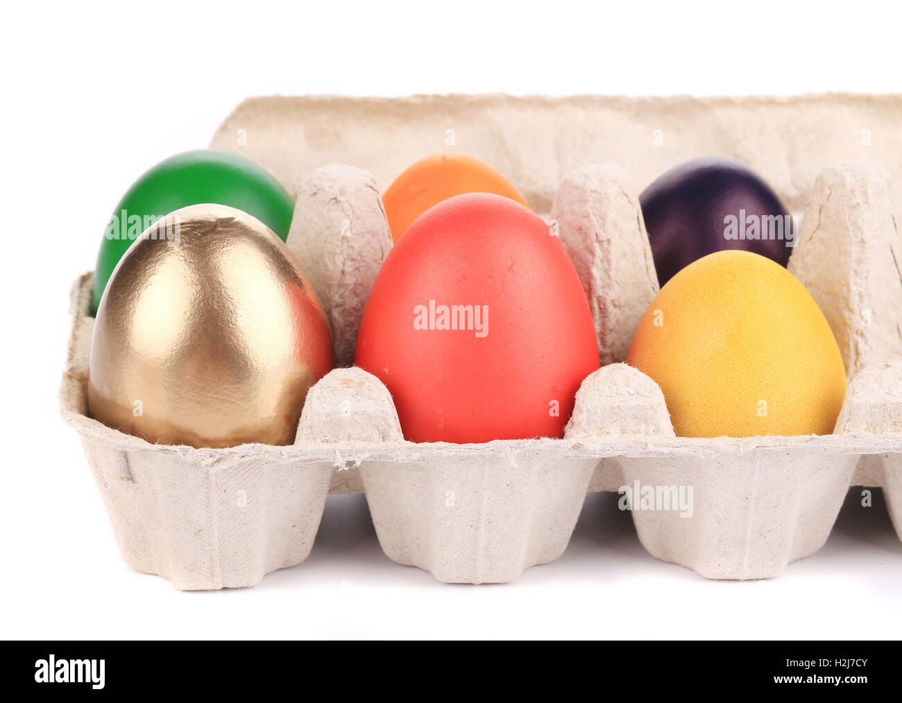 Easter eggs in a box Stock Photo - Alamy