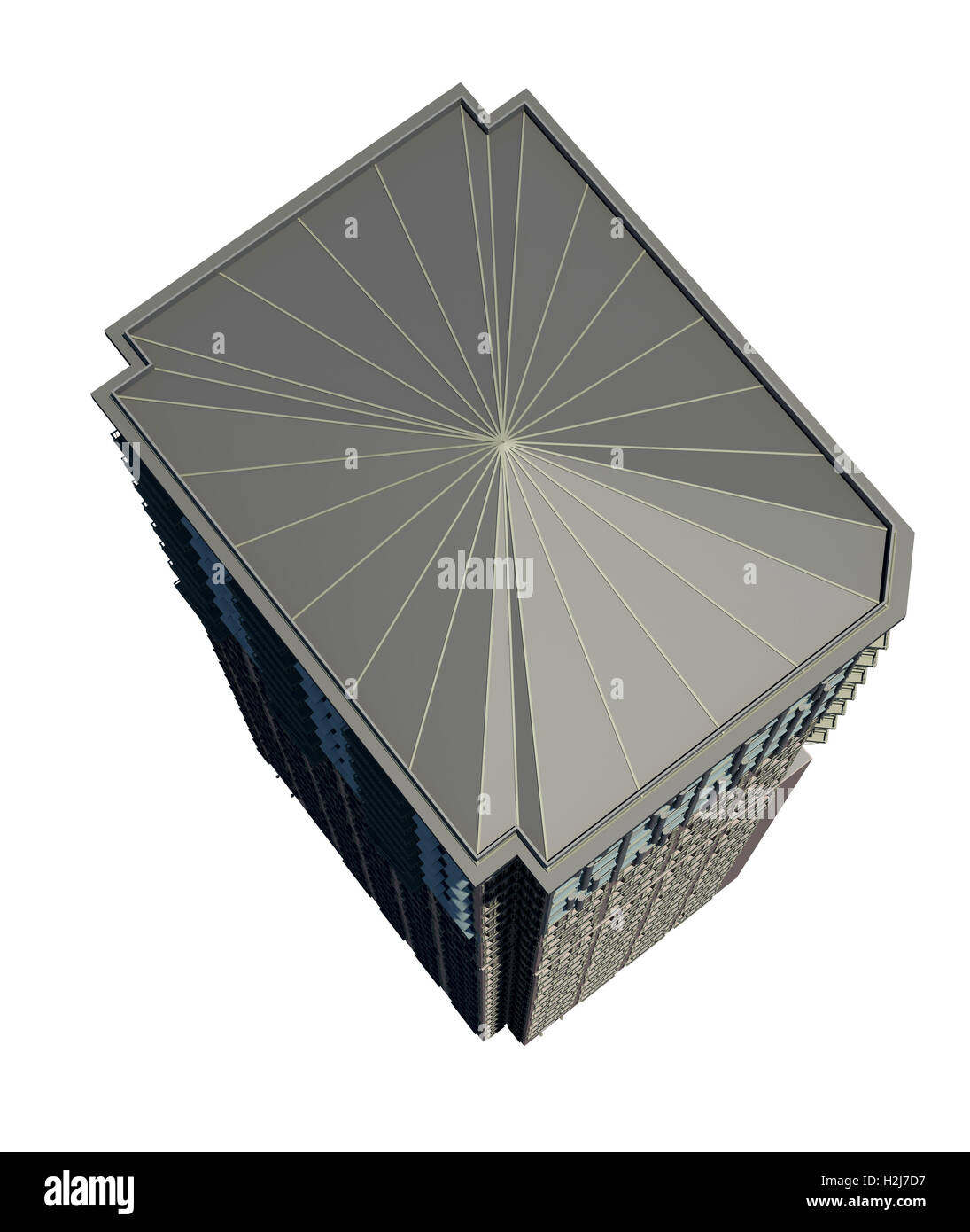 Highly detailed building. Top view Stock Photo - Alamy