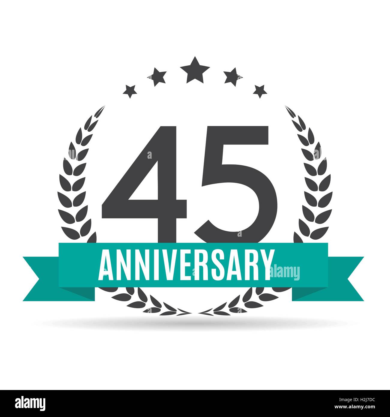 Template 45 Years Anniversary Vector Illustration Stock Vector Image ...