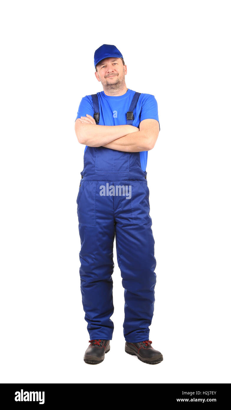 Smiling male technician repairing Cut Out Stock Images & Pictures - Alamy