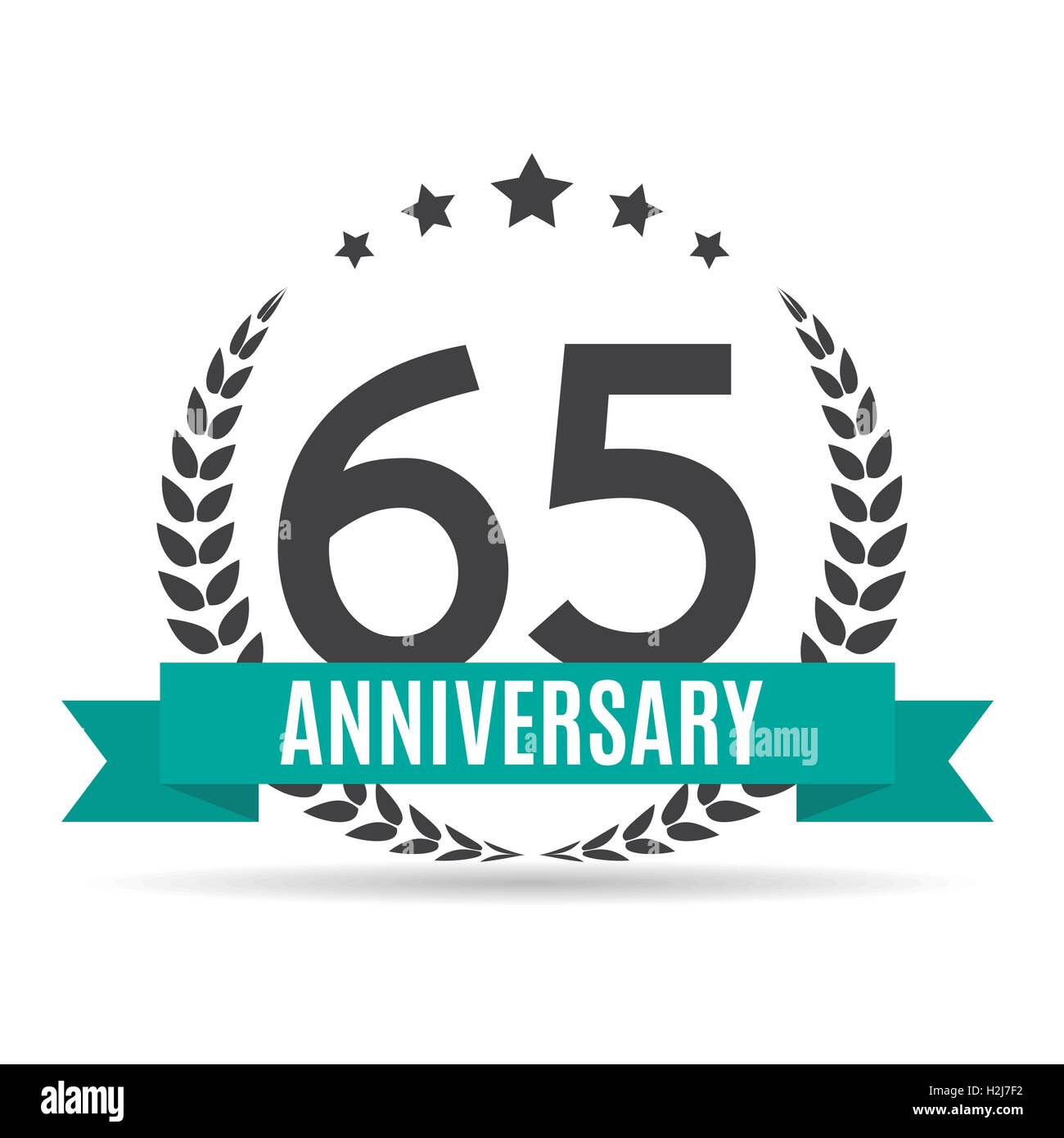 Template 65 Years Anniversary Vector Illustration Stock Vector Image ...