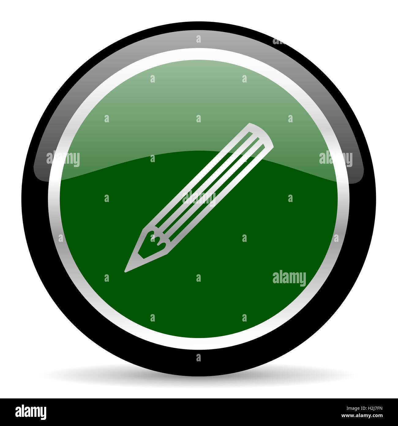 Pencil button icon Cut Out Stock Images & Pictures - Alamy