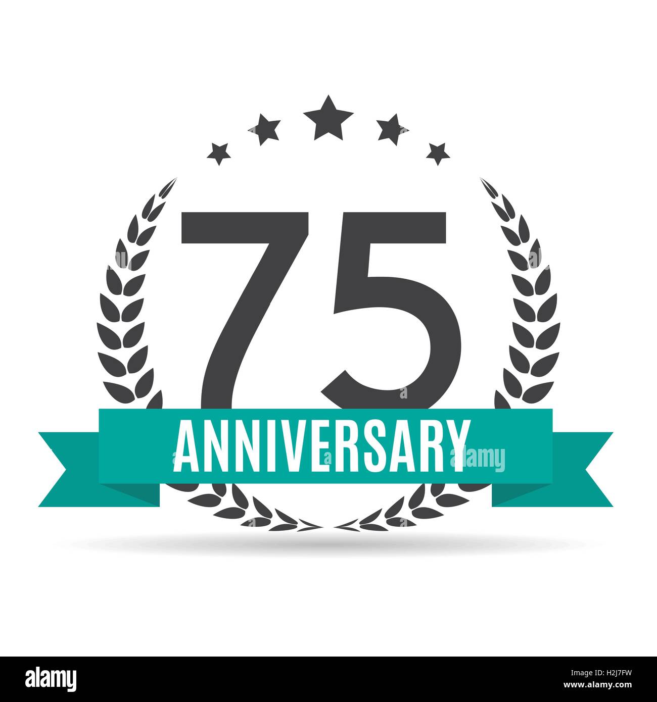 Template 75 Years Anniversary Vector Illustration Stock Vector Image ...