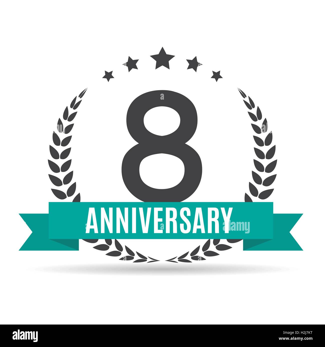 Template 8 Years Anniversary Vector Illustration Stock Vector Image ...