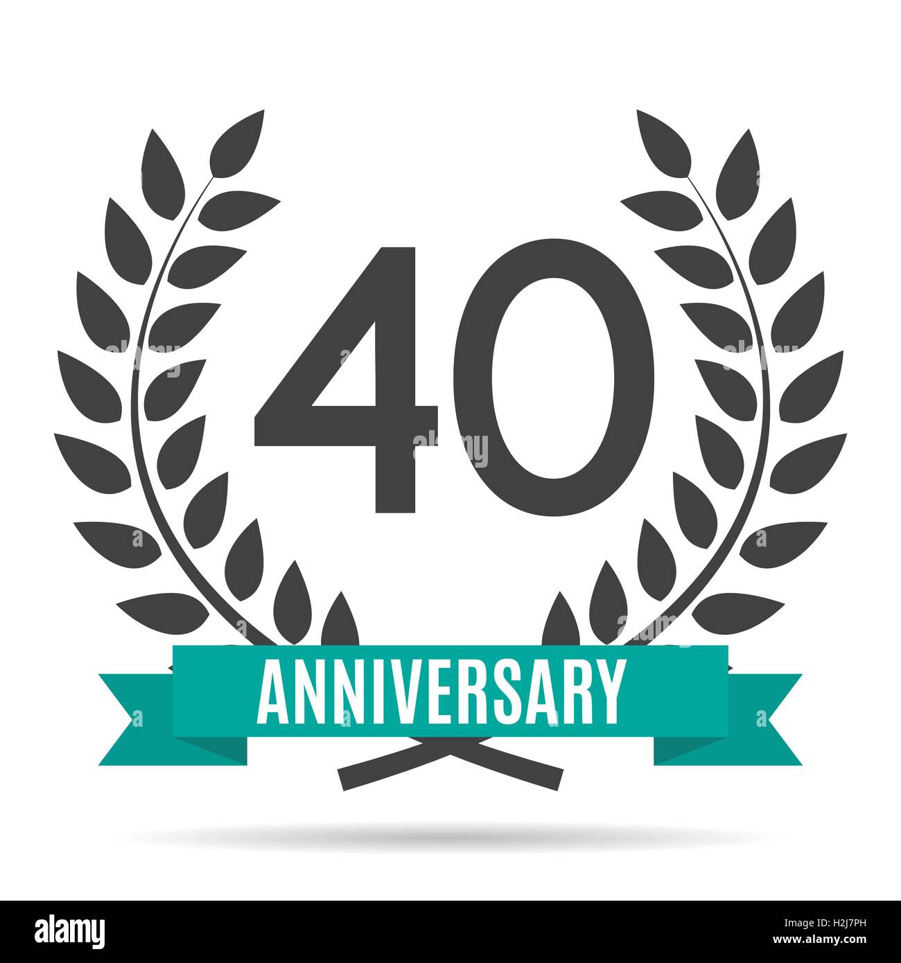 Template 40 Years Anniversary Vector Illustration Stock Vector Image ...