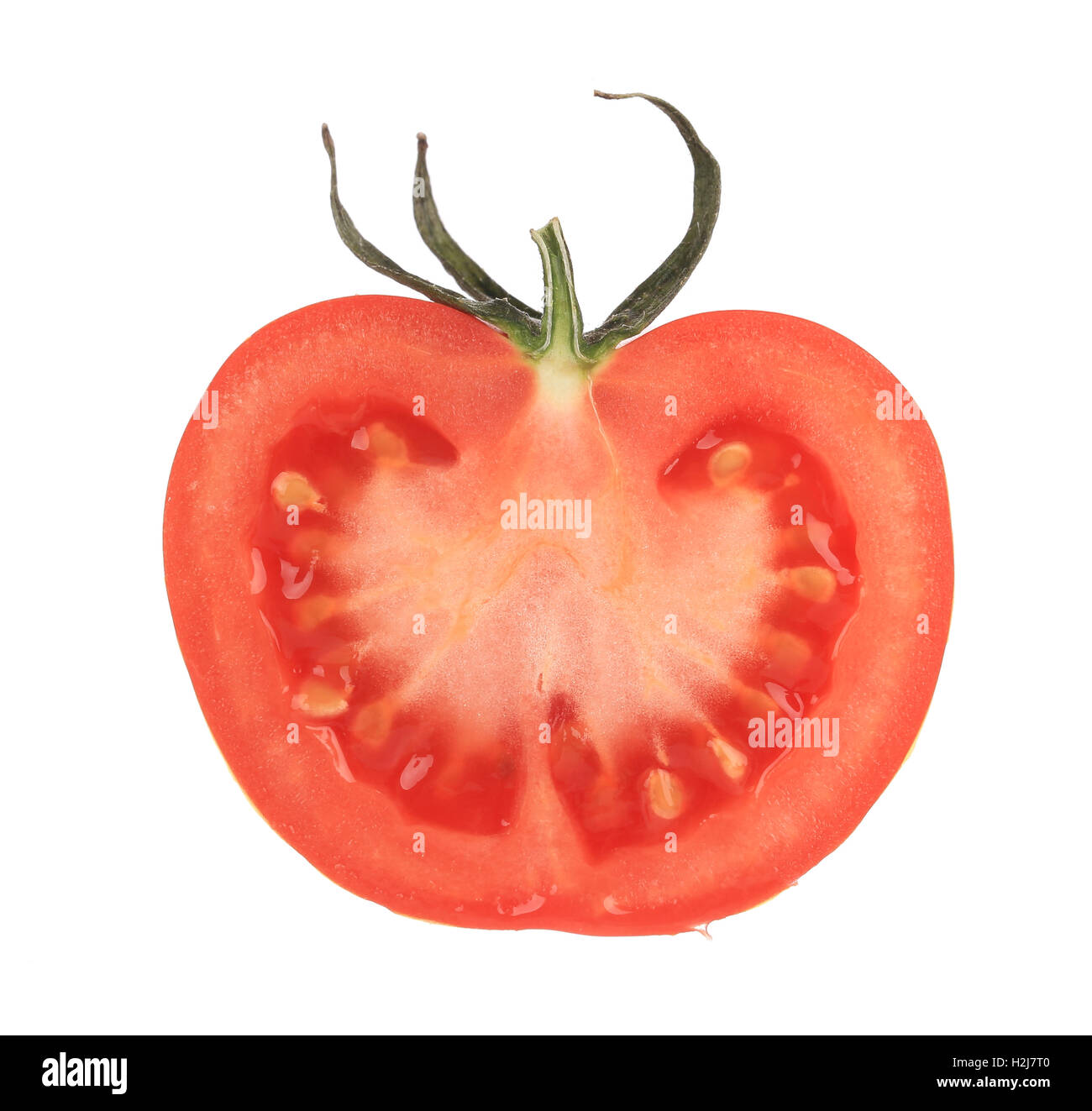 Cut half tomato Stock Photo - Alamy