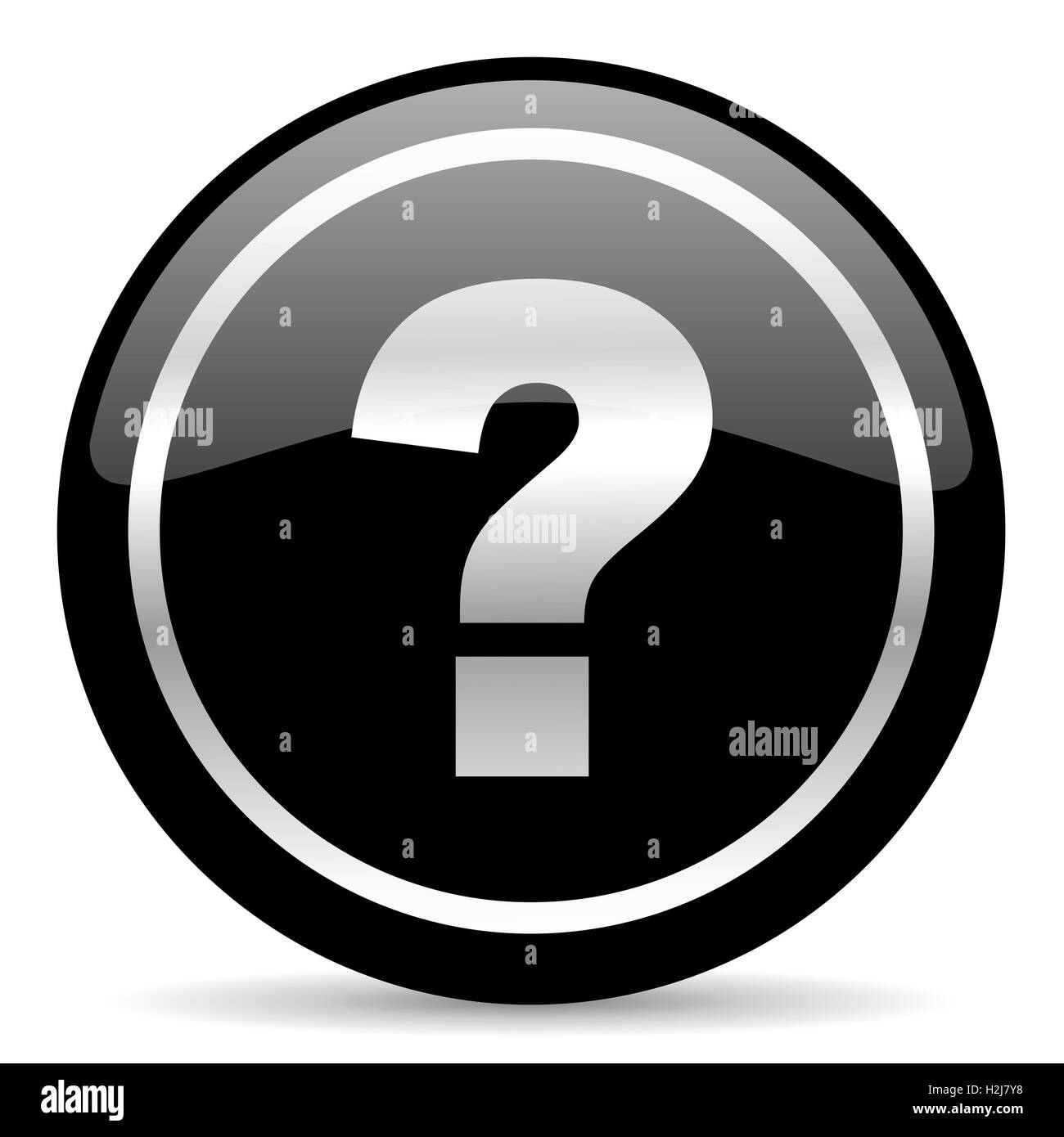 Question mark sign icon Black and White Stock Photos & Images - Alamy