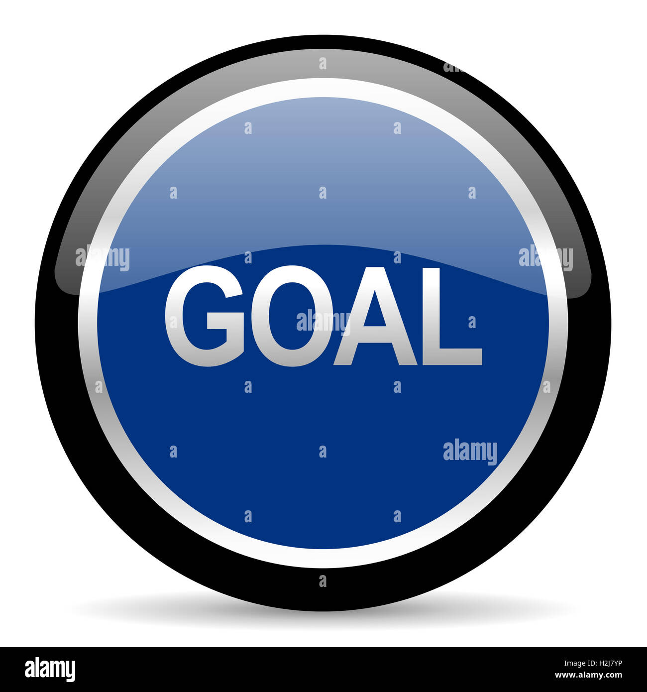 Blue sign goal symbol icon Cut Out Stock Images & Pictures - Alamy