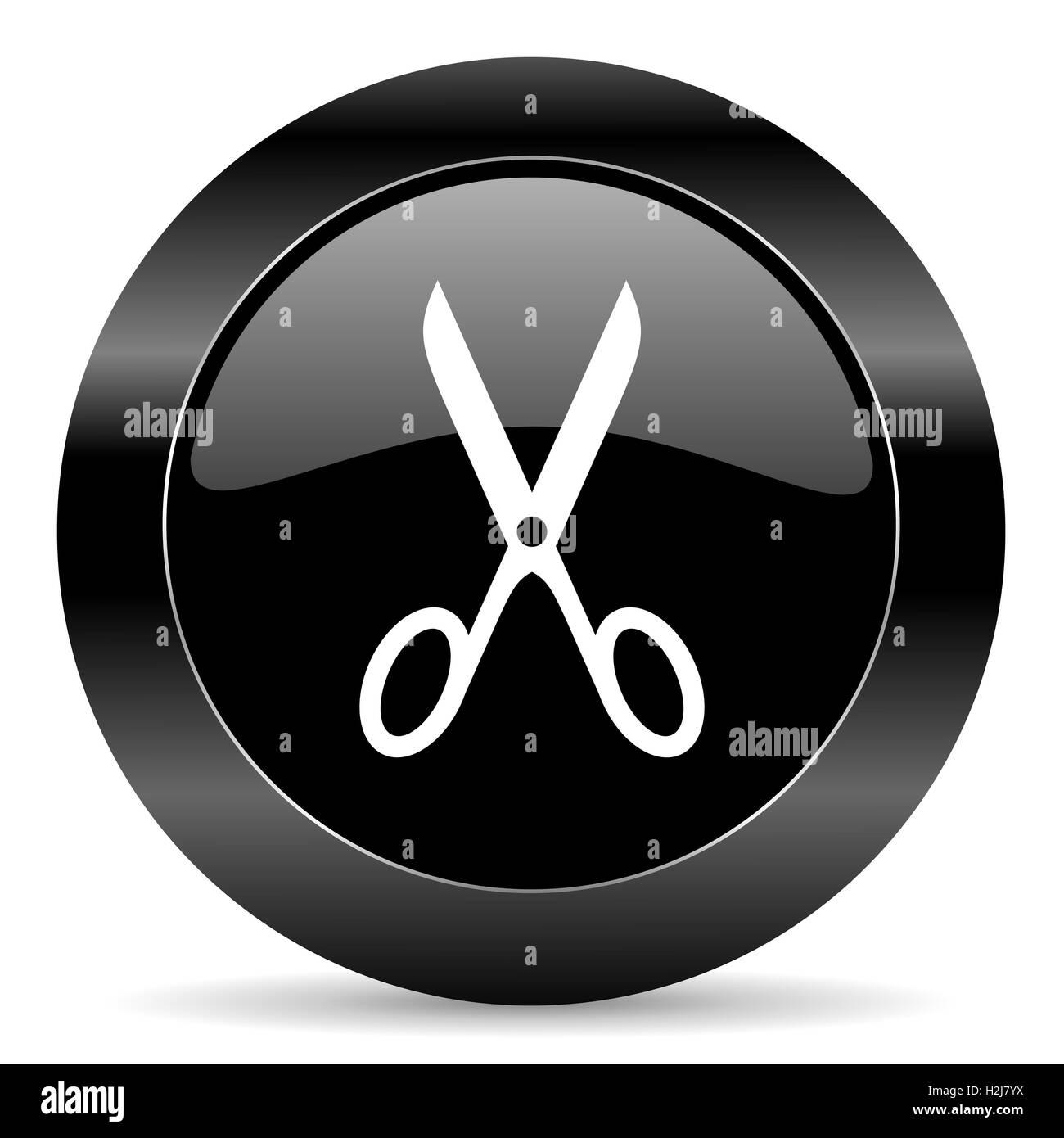 Scissors tool icon Black and White Stock Photos & Images - Alamy