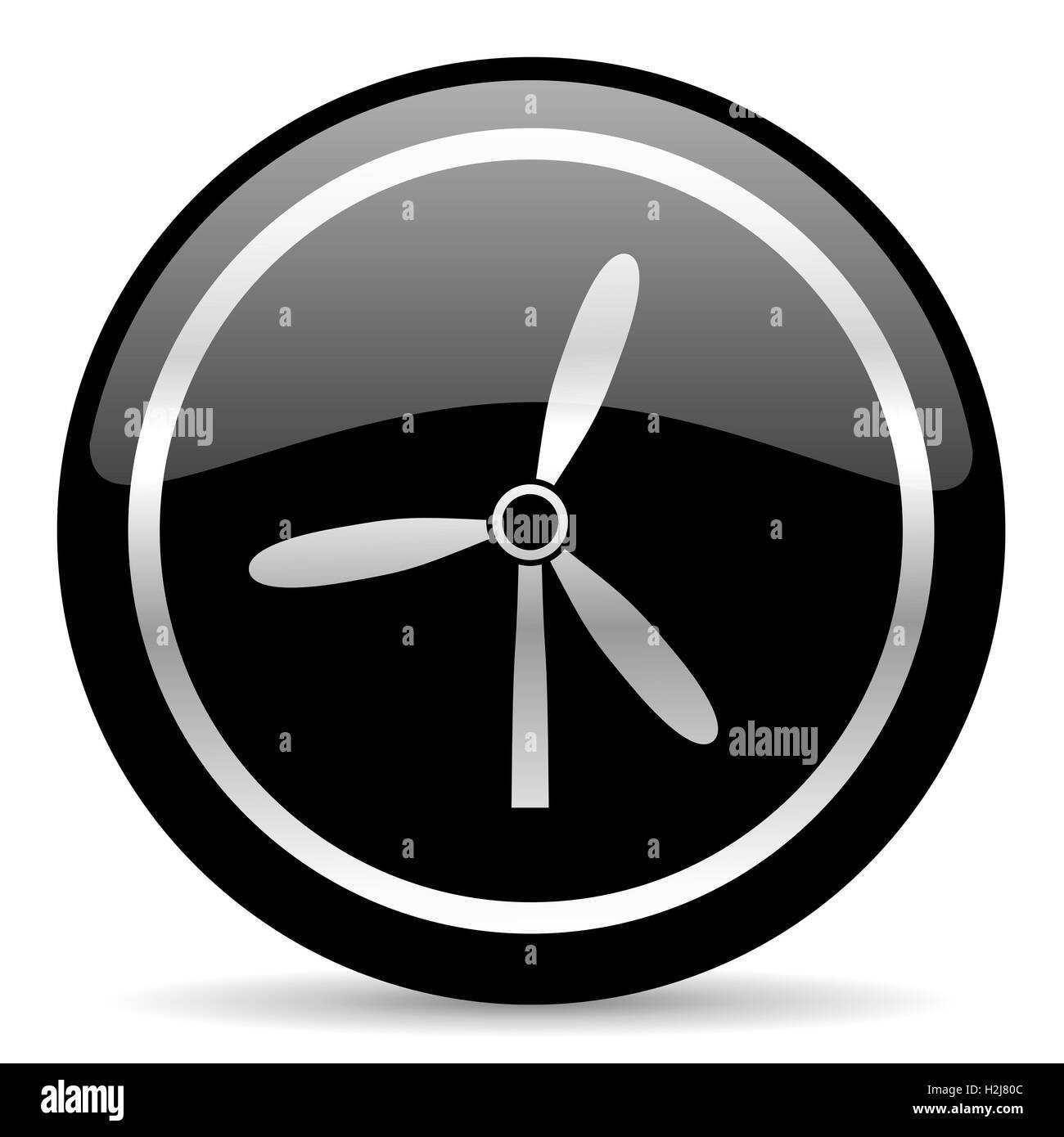 Windmill energy alternative icon Black and White Stock Photos & Images ...