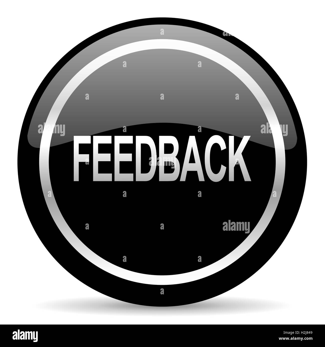 Customer service feedback survey icon Black and White Stock Photos ...