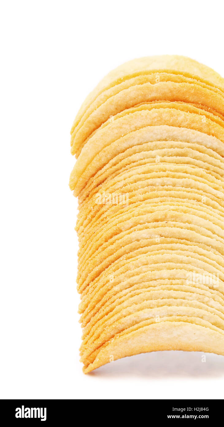 Stack of potato chips Stock Photo - Alamy
