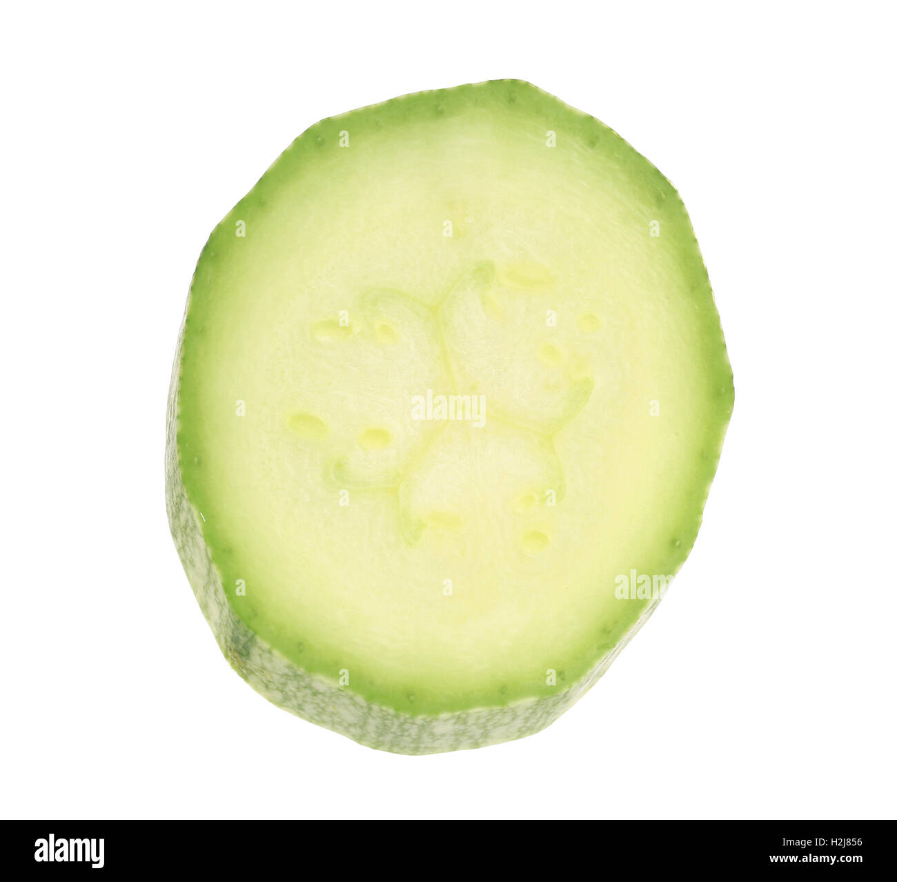 Slice of courgette Stock Photo - Alamy