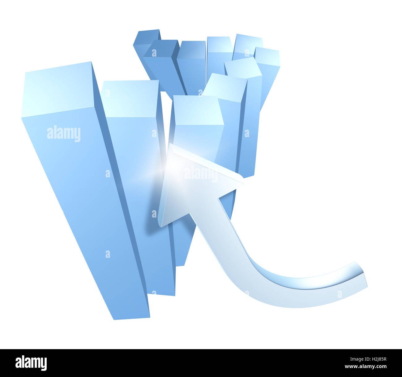 3d Business success graph Stock Photo - Alamy