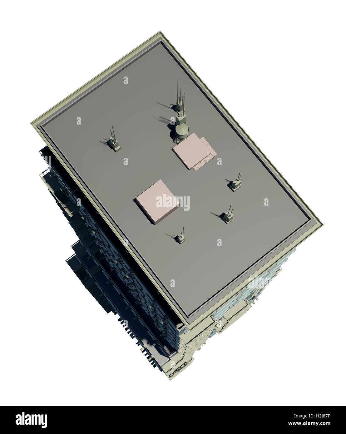 Highly detailed building. Top view Stock Photo - Alamy