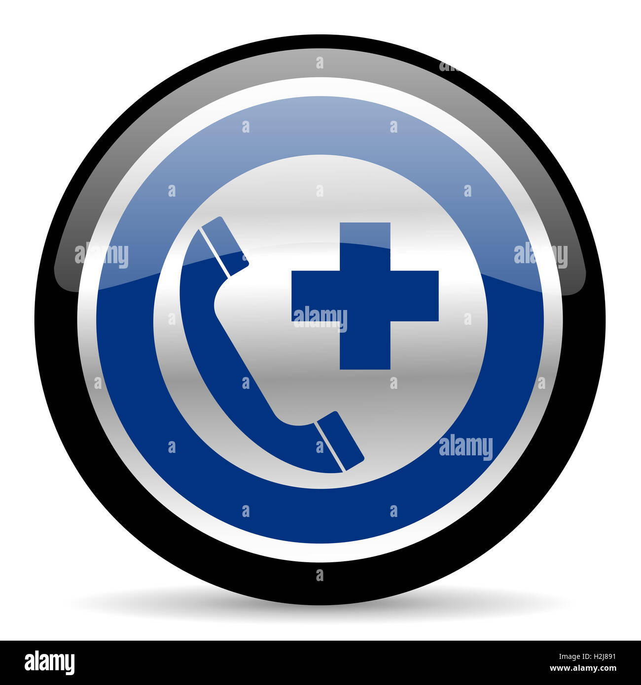 Emergency icon blue website Cut Out Stock Images & Pictures - Alamy