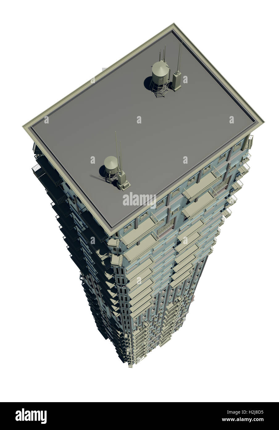 Highly detailed building. Top view Stock Photo - Alamy