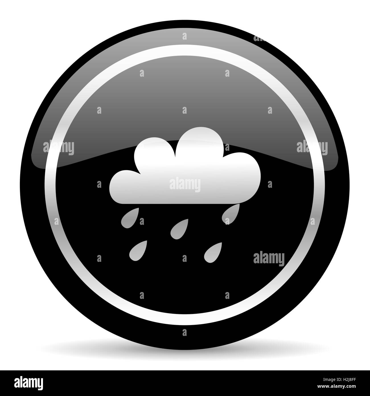 Raining icon Black and White Stock Photos & Images - Alamy