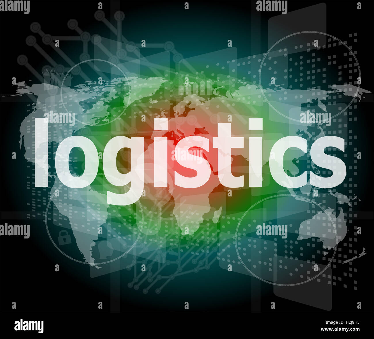 business concept: logistics word on digital screen Stock Photo - Alamy