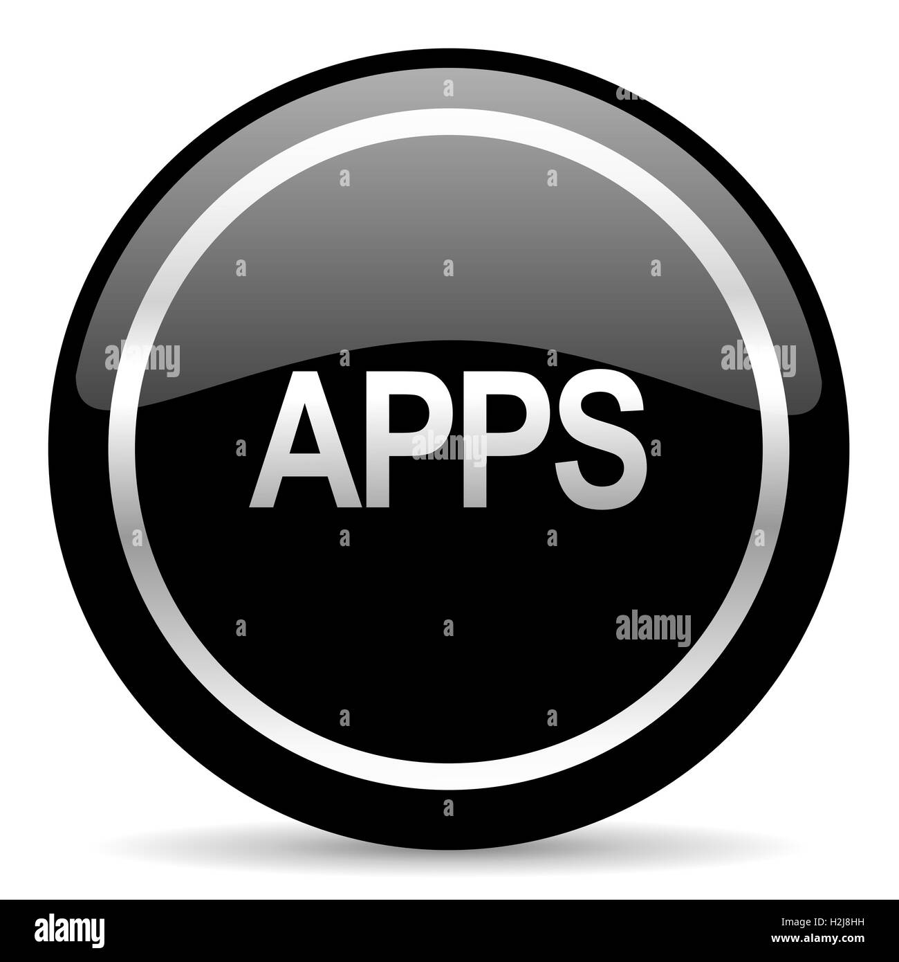 Mobile smartphone application apps Black and White Stock Photos ...