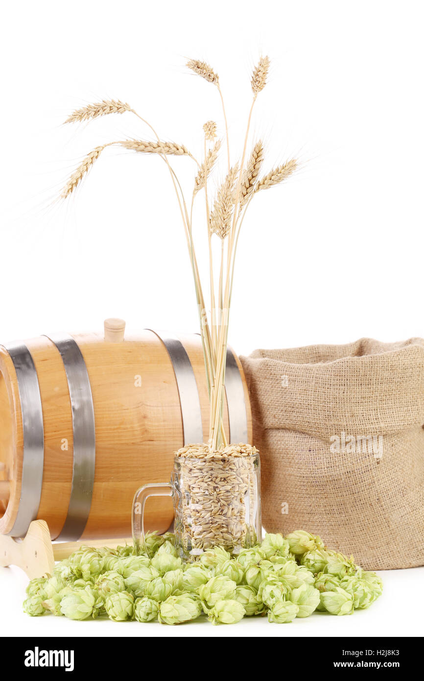 Barrel and sack Stock Photo - Alamy