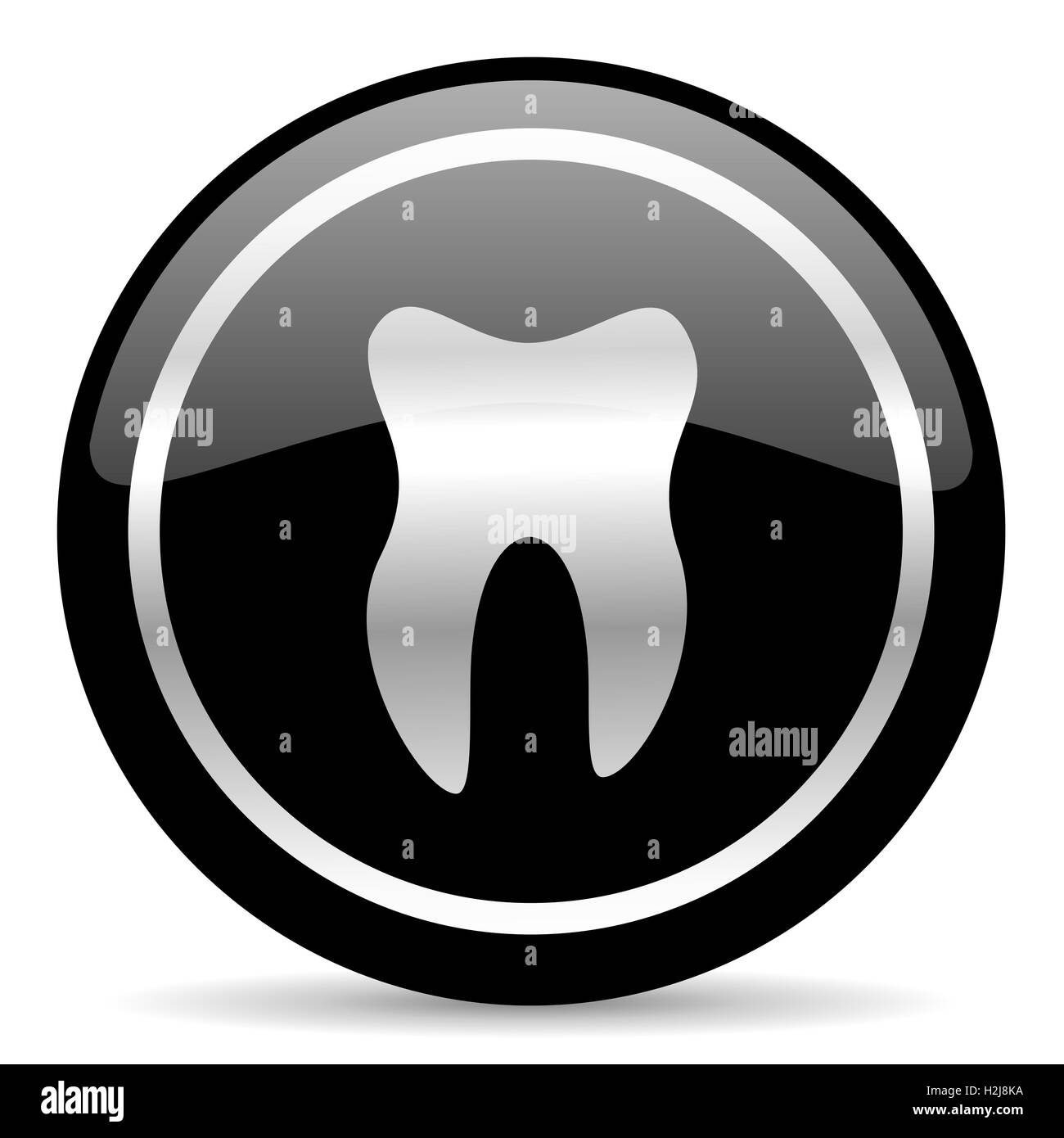 Tooth healthy icon medical Black and White Stock Photos & Images - Alamy