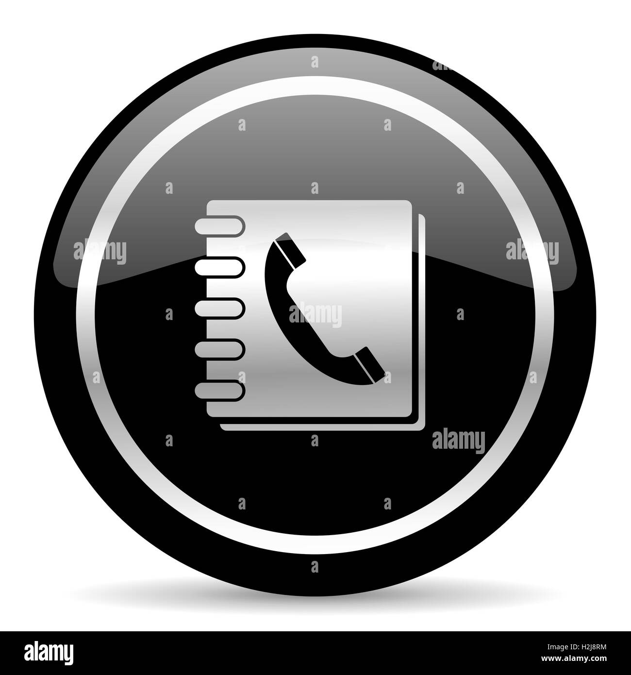 Phone contacts icon Black and White Stock Photos & Images - Alamy