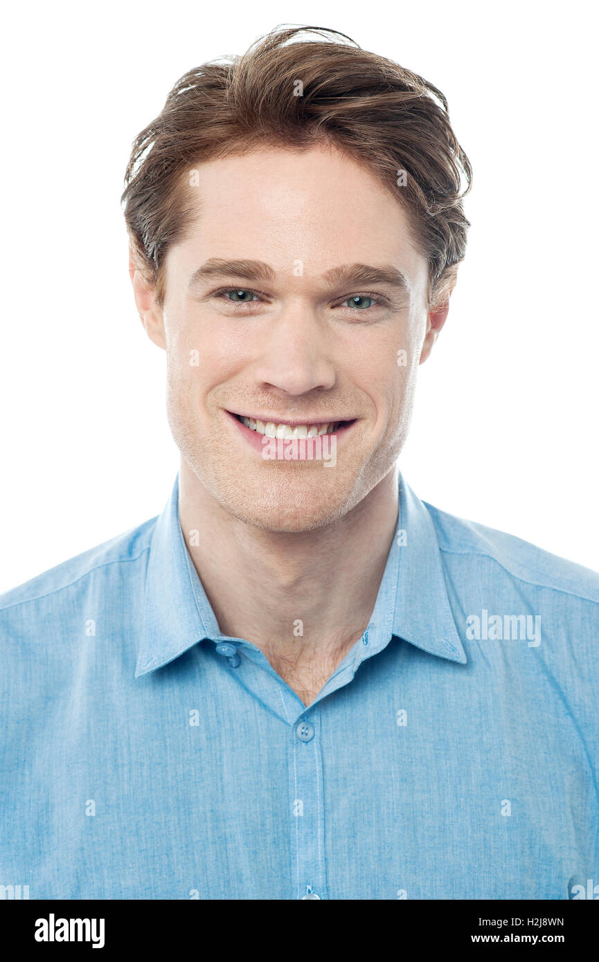 Portrait of a smart young guy Stock Photo - Alamy