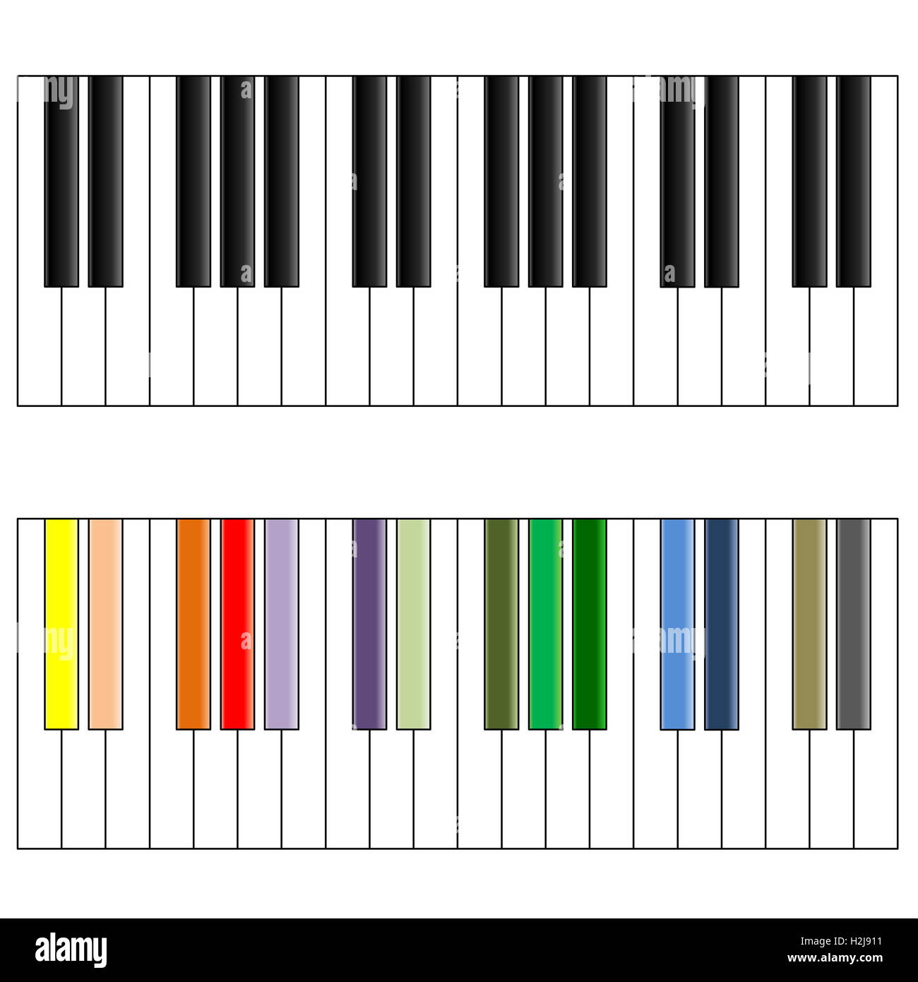 Piano art keyboard Cut Out Stock Images & Pictures - Alamy
