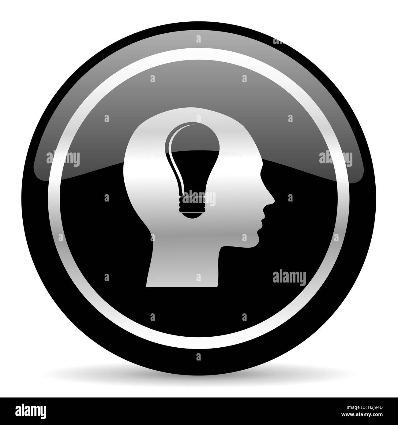Head abstract icon Black and White Stock Photos & Images - Alamy