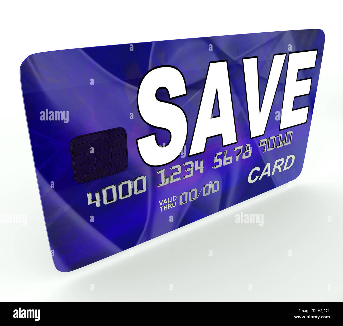 Save Bank Card Means Financial Reserves And Savings Account Stock Photo ...