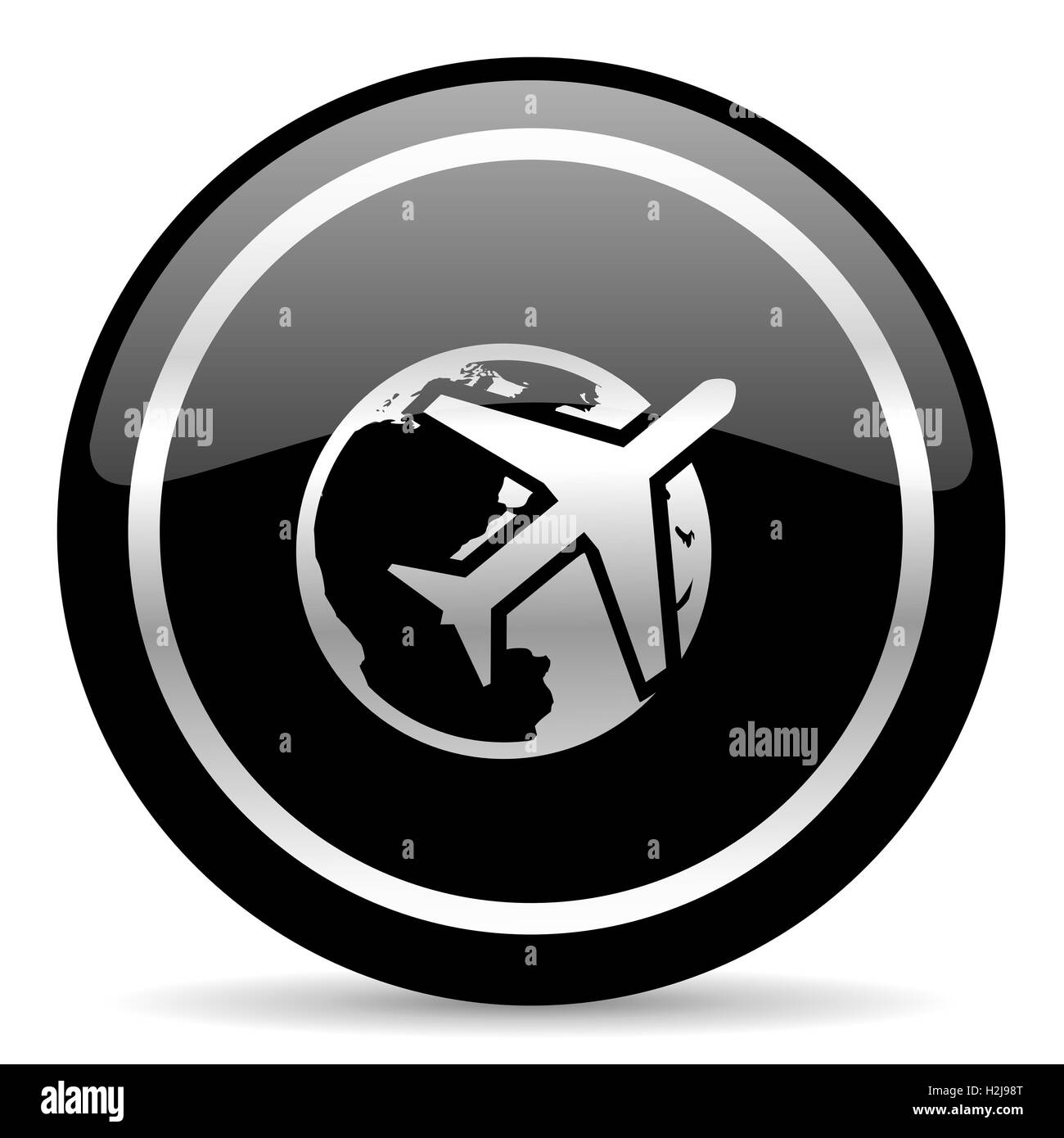 Jet icon globe Black and White Stock Photos & Images - Alamy