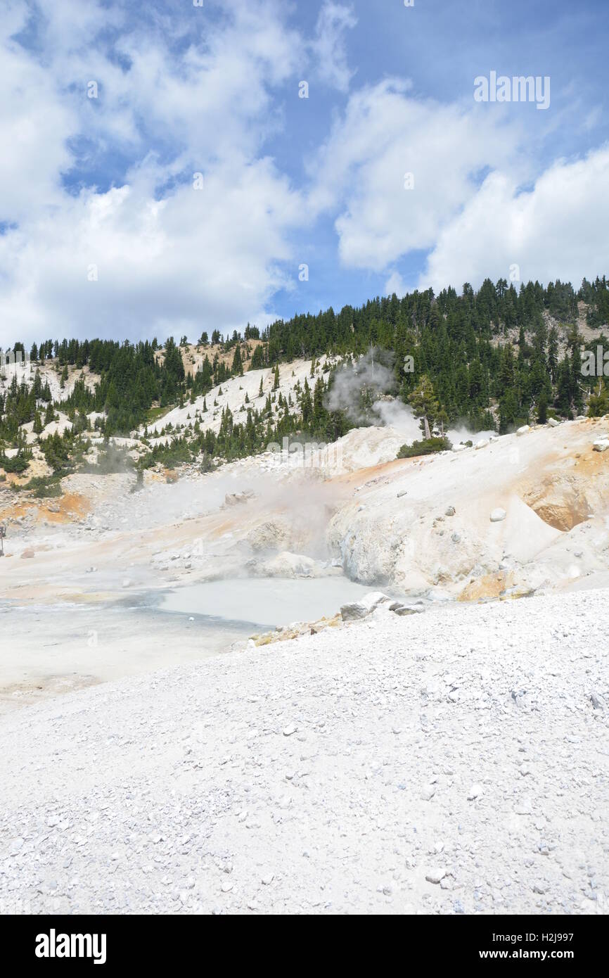 Geothermal area at Lassen Volcanic National Park in California, United ...