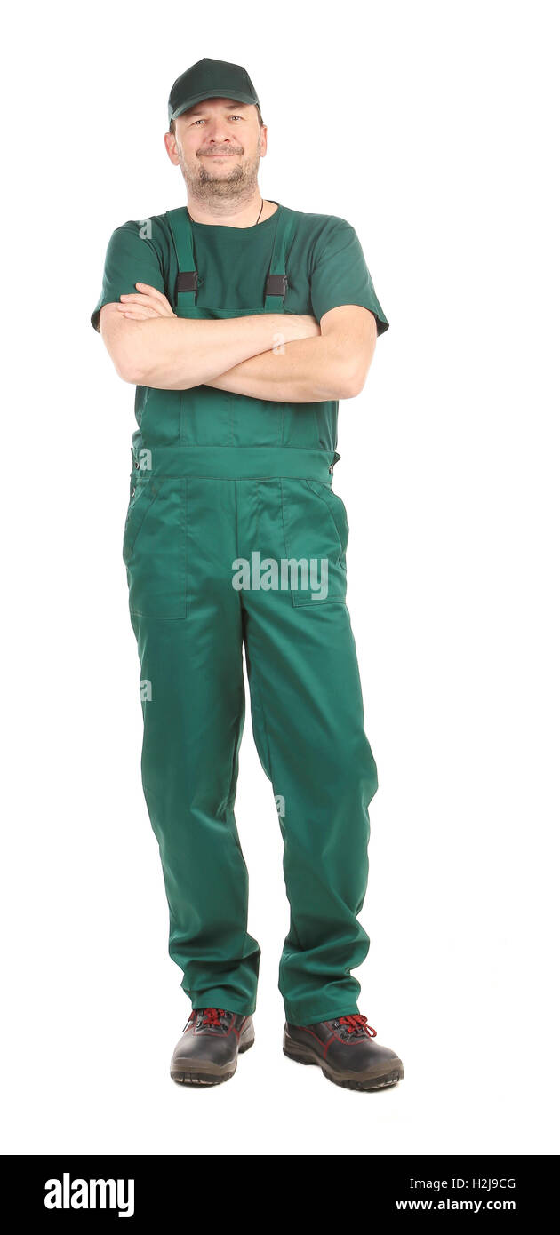 Man in green uniform Stock Photo - Alamy