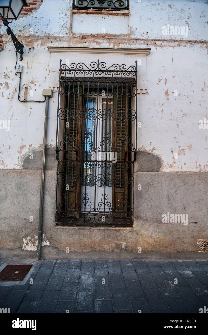 metal window grilles Stock Photo - Alamy