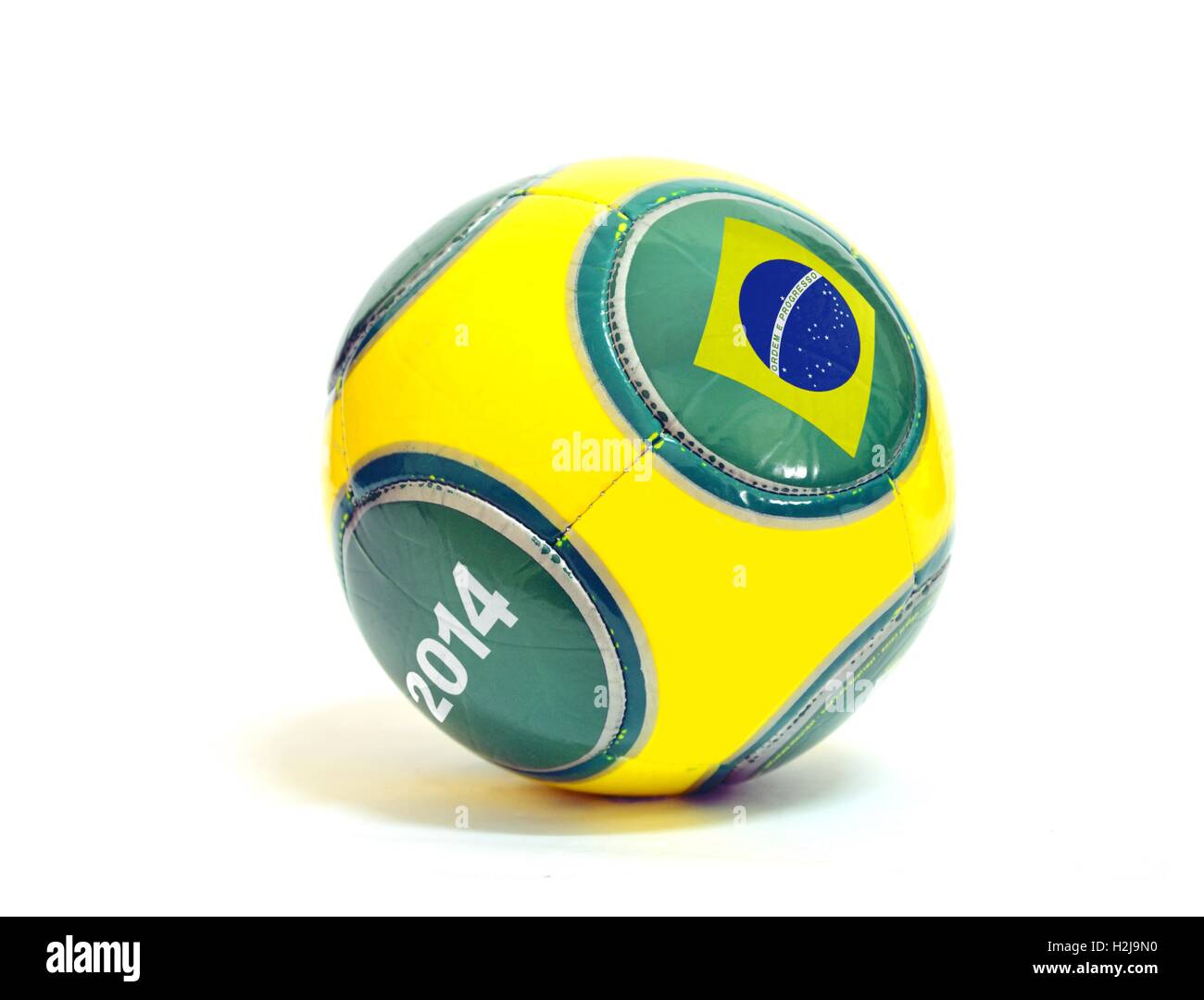 Soccer Ball with Brazilian Flag Stock Photo - Alamy