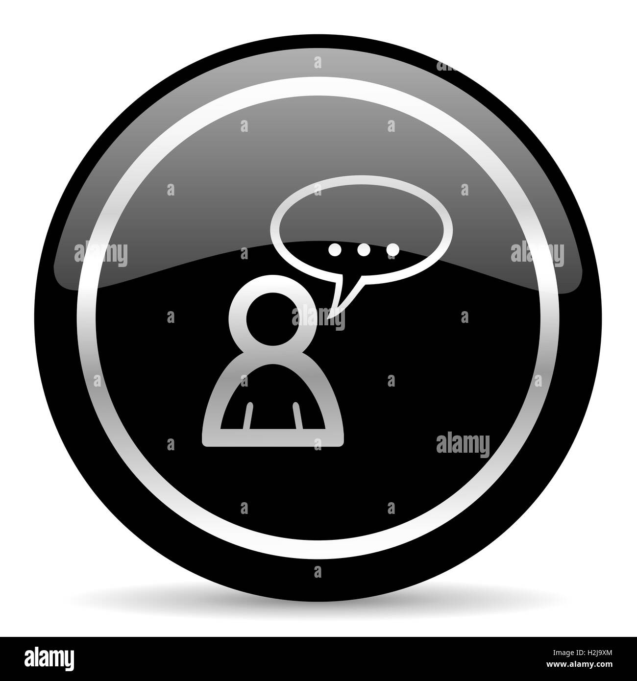 Chat icon internet forum Black and White Stock Photos & Images - Alamy