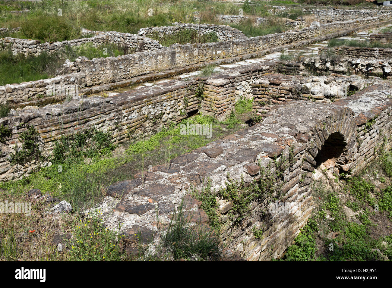 Ancient ruins in Dion Stock Photo - Alamy
