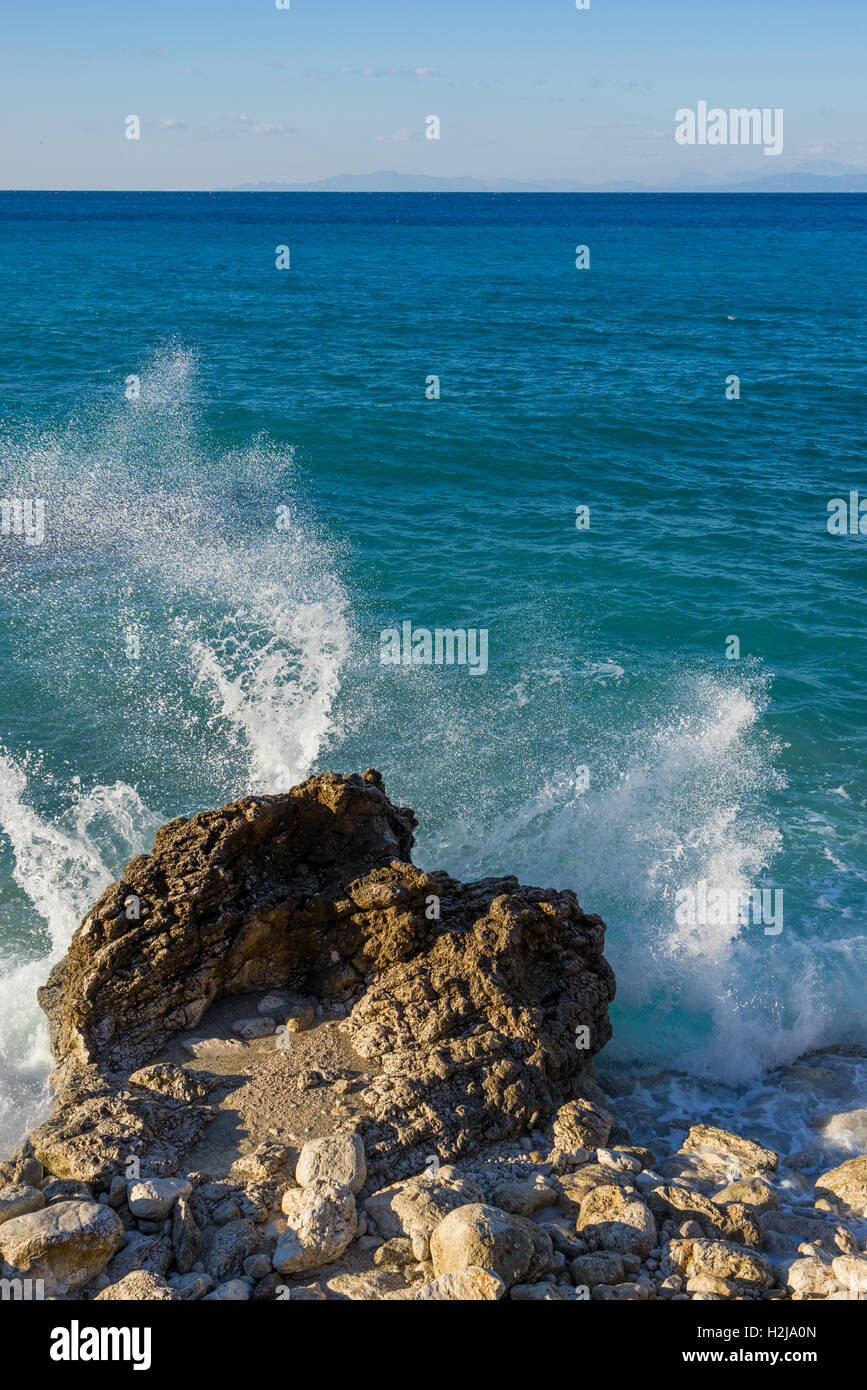 Kathisma Beach, Lefkada Island in Ionian Sea, Greece Stock Photo - Alamy